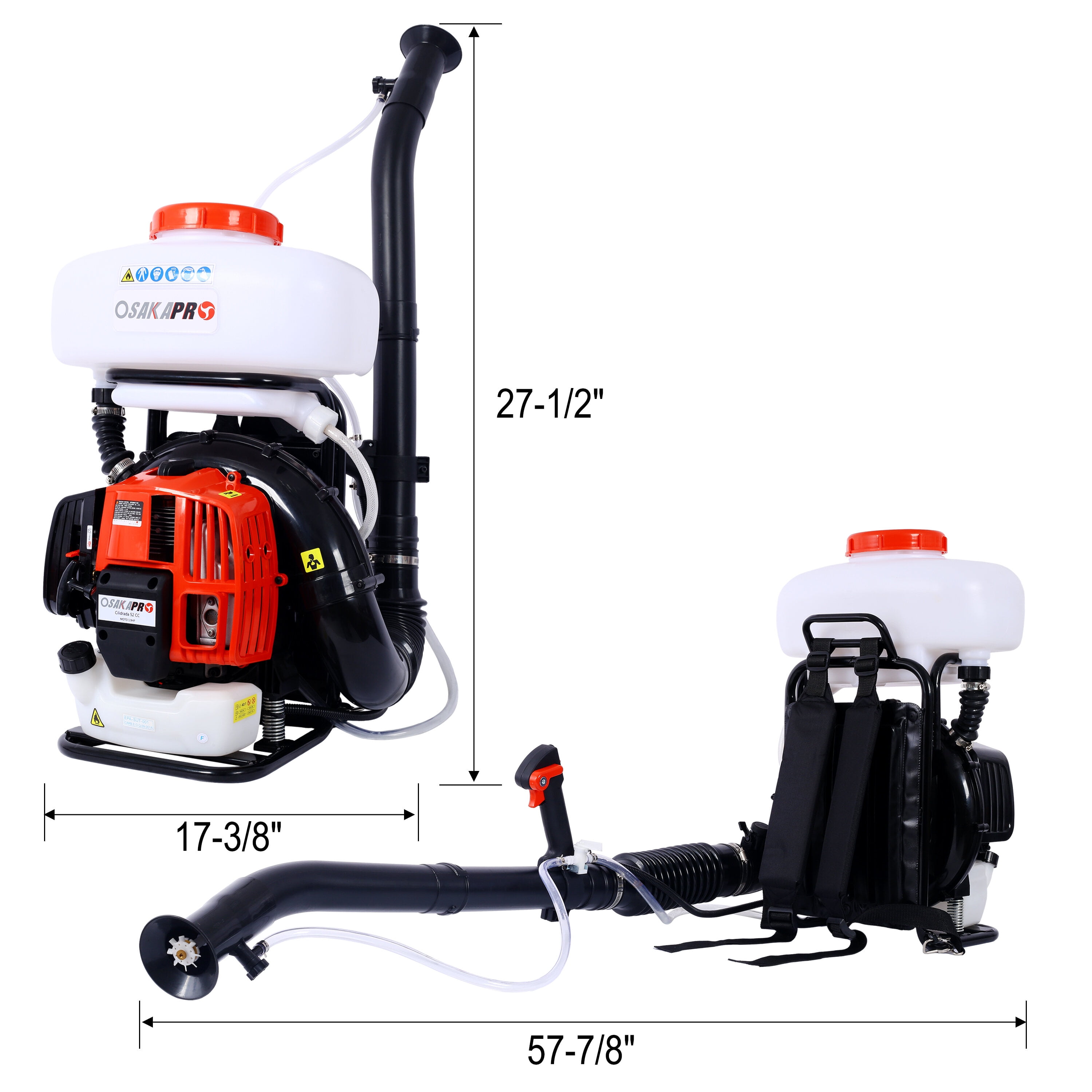 51.7cc Mosquito fogger Mister Duster Mosquito Sprayer Backpack Sprayer ...