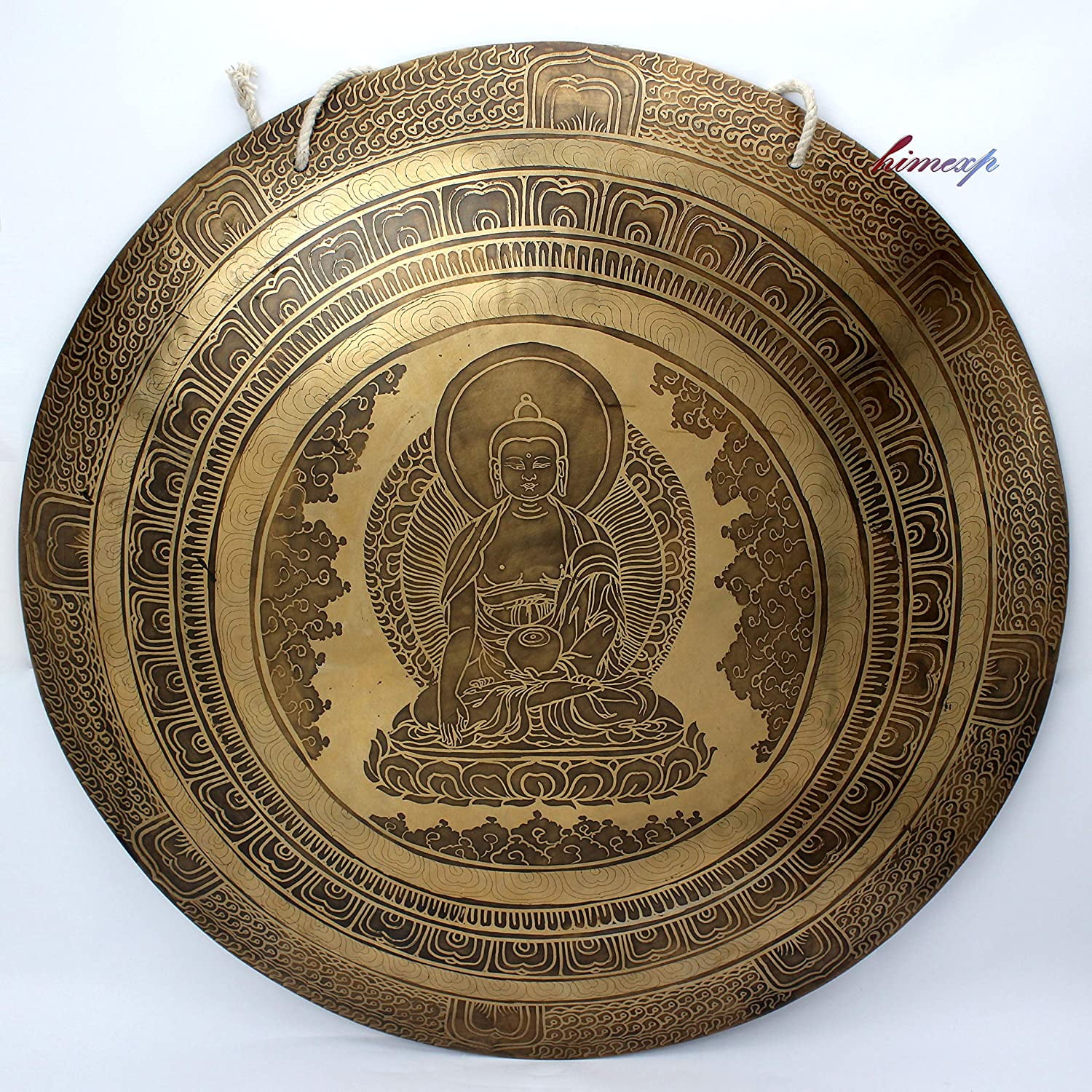 51 Cm,20 inch Buddha Carved Super Sound Tibetan Temple Healing Gong ...