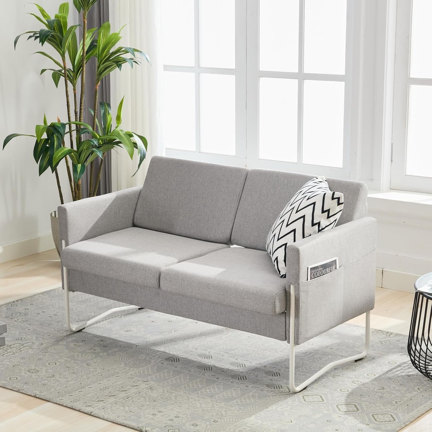 51” Comfy Couch Sofa with 2 USB Ports, Small Couches for Small Spaces ...