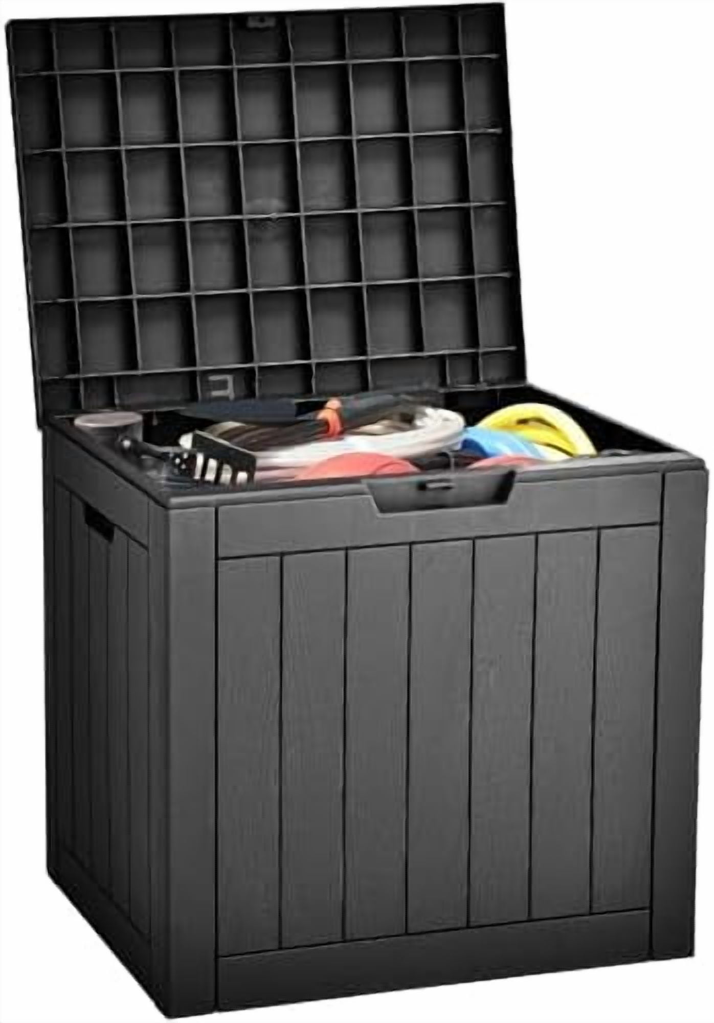 51 Gallon Outdoor Storage Deck Box, Waterproof Resin Package Delivery ...