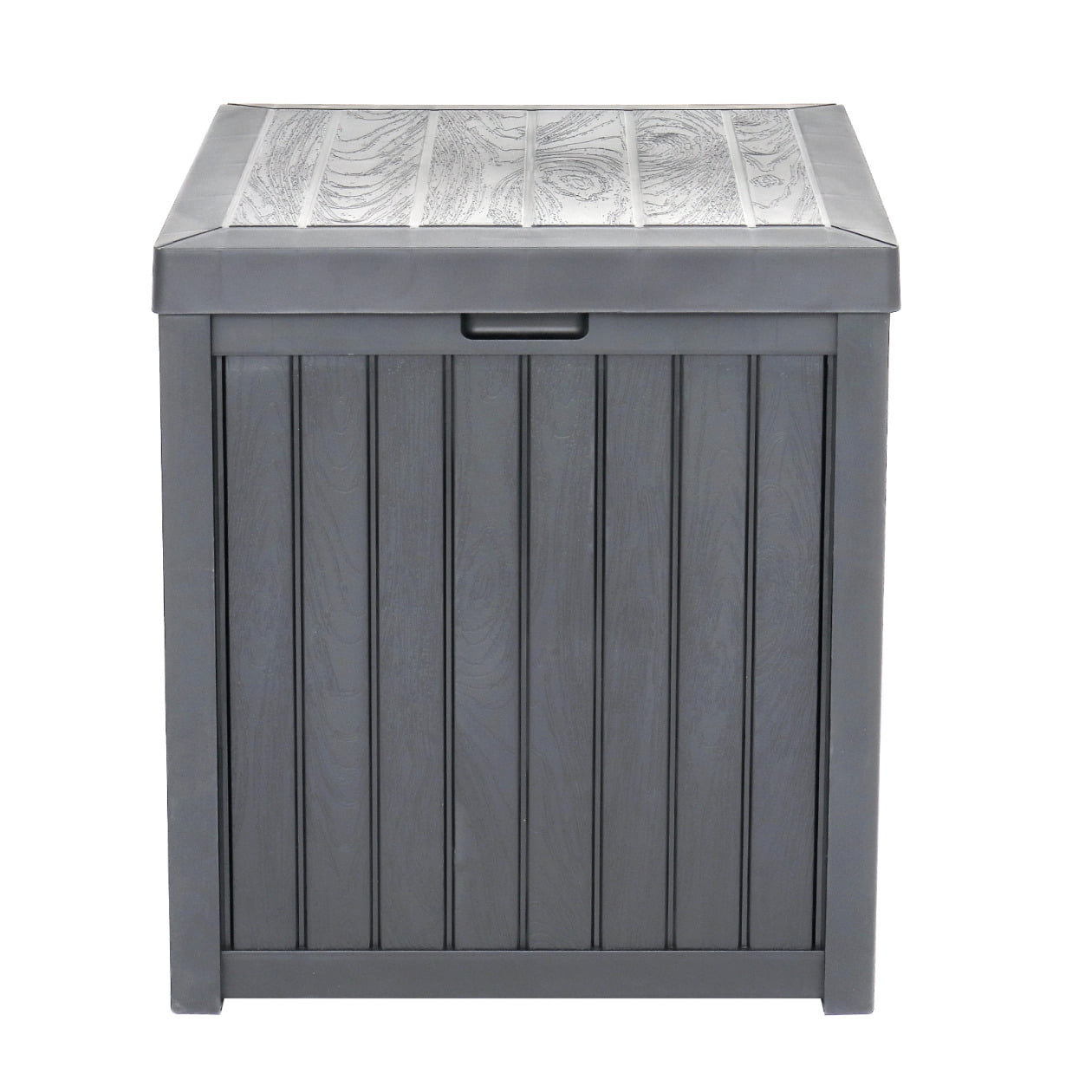 51 Gallon Plastic Yard Storage Box with Lockable Seat, Outdoor Storage ...