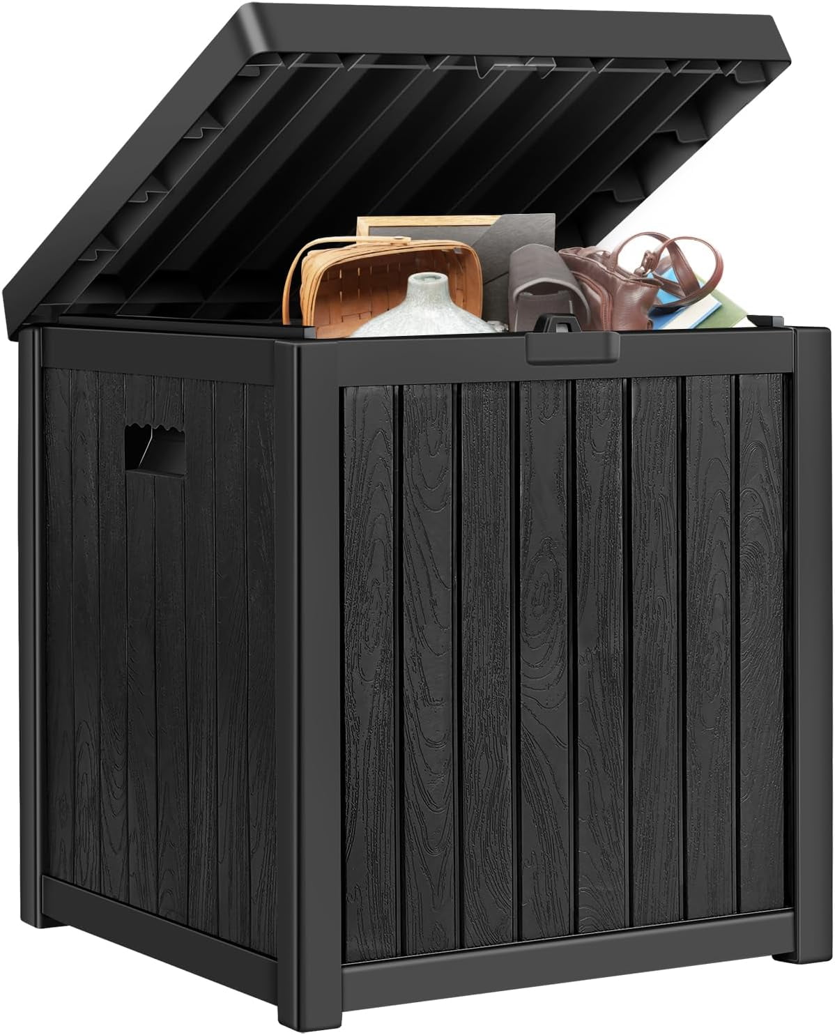 51 Gallon Resin Deck Box, Outdoor Storage Box Waterproof for Patio ...