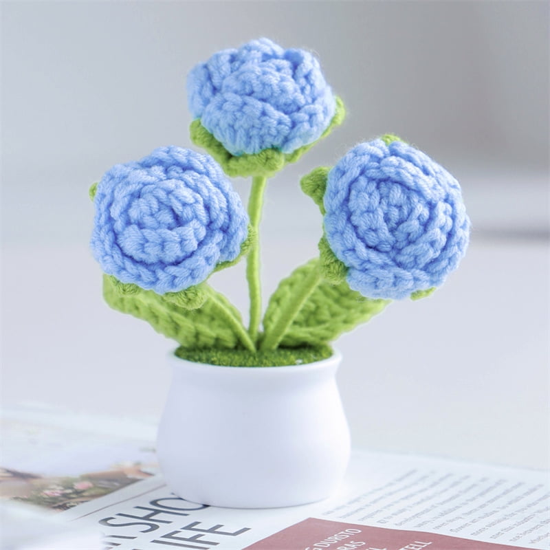 51 Handmade Knitted Flower Pots - Lily of the Valley and Sunflower Yarn ...