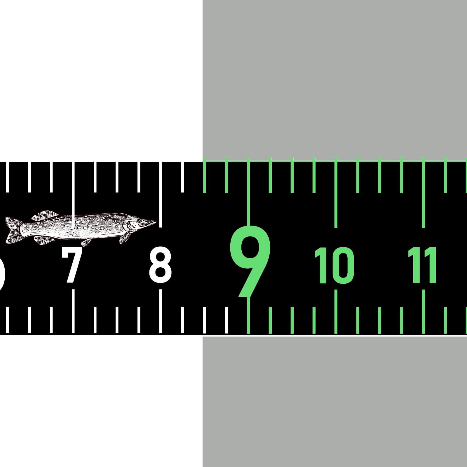 51 Inch Fishing Ruler for Boat Waterproof Fishing Measuring Tape Black ...