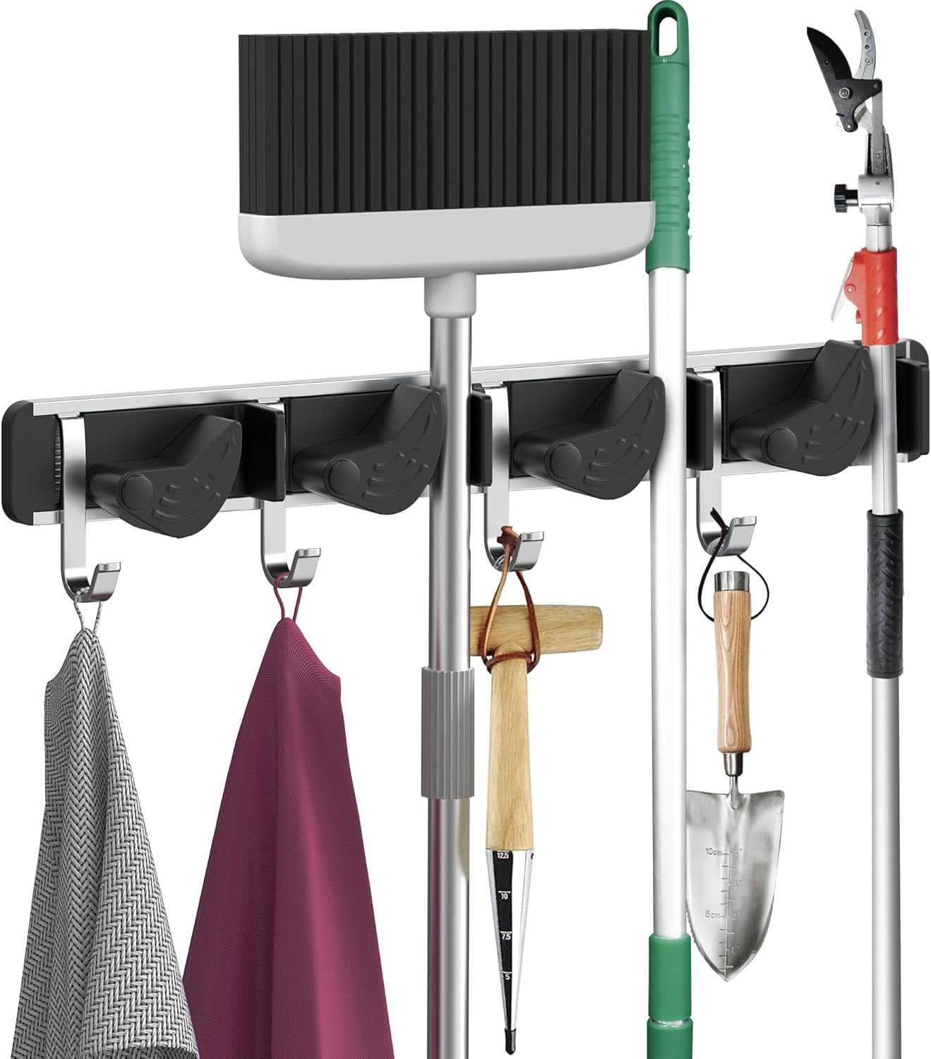 51 Inch Mop and Broom Holder Wall Mount,apply to Storage Rack for ...