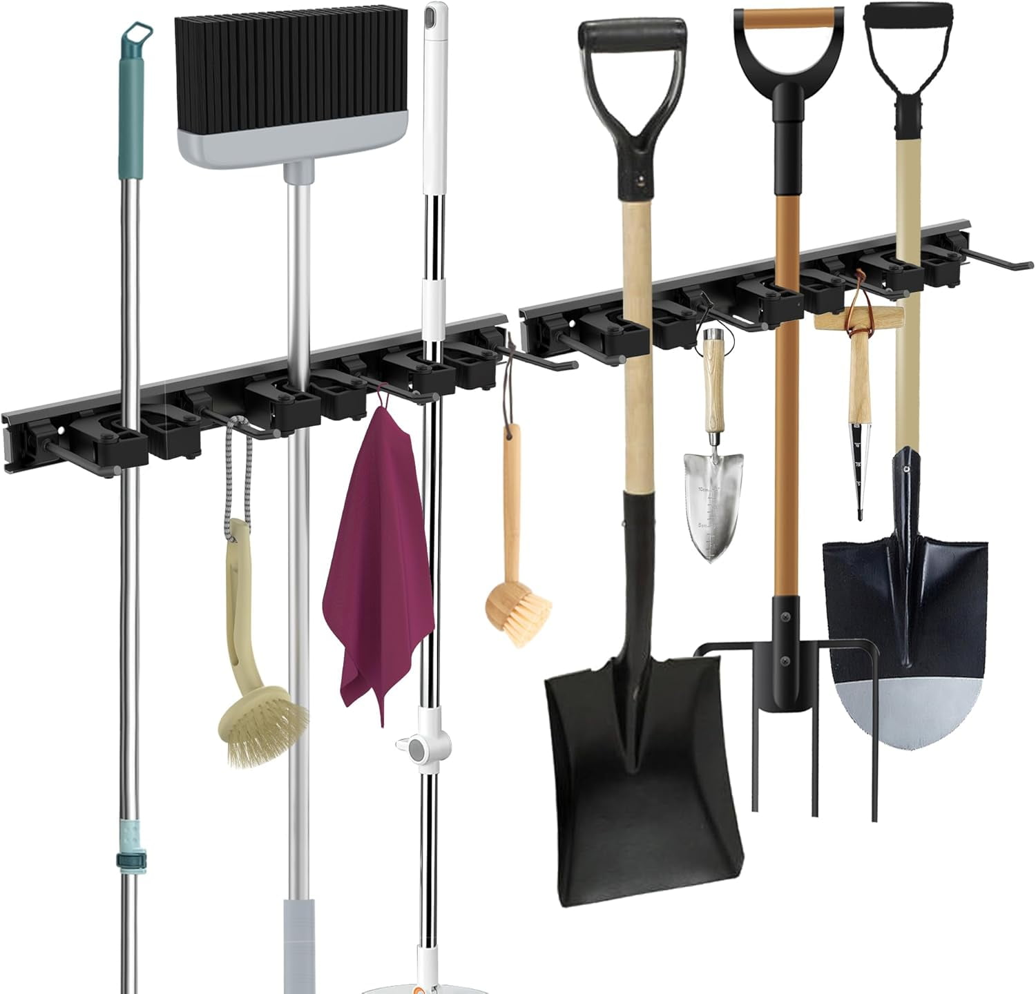 51 Inch Mop and Broom Holder Wall Mount,apply to Storage Rack for ...