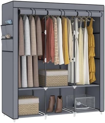 51 Inch Portable Closet Wardrobe for Hanging Clothes, Wardrobe Closet ...