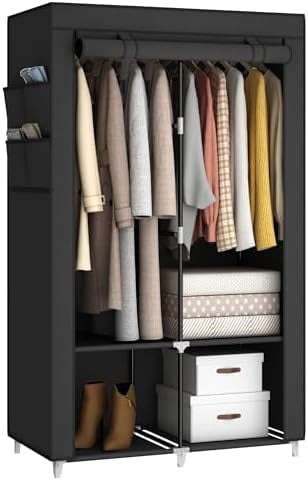 51 Inch Portable Closet Wardrobe for Hanging Clothes, Wardrobe Closet ...