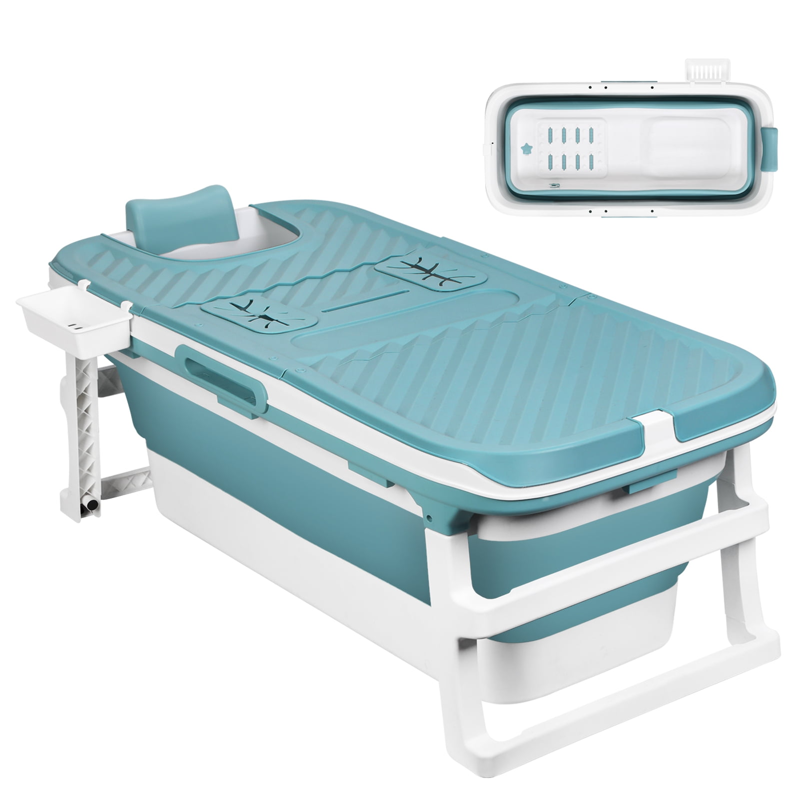 51 Inch Portable Folding Bathtub for Adults, Large Collapsible Soaking ...