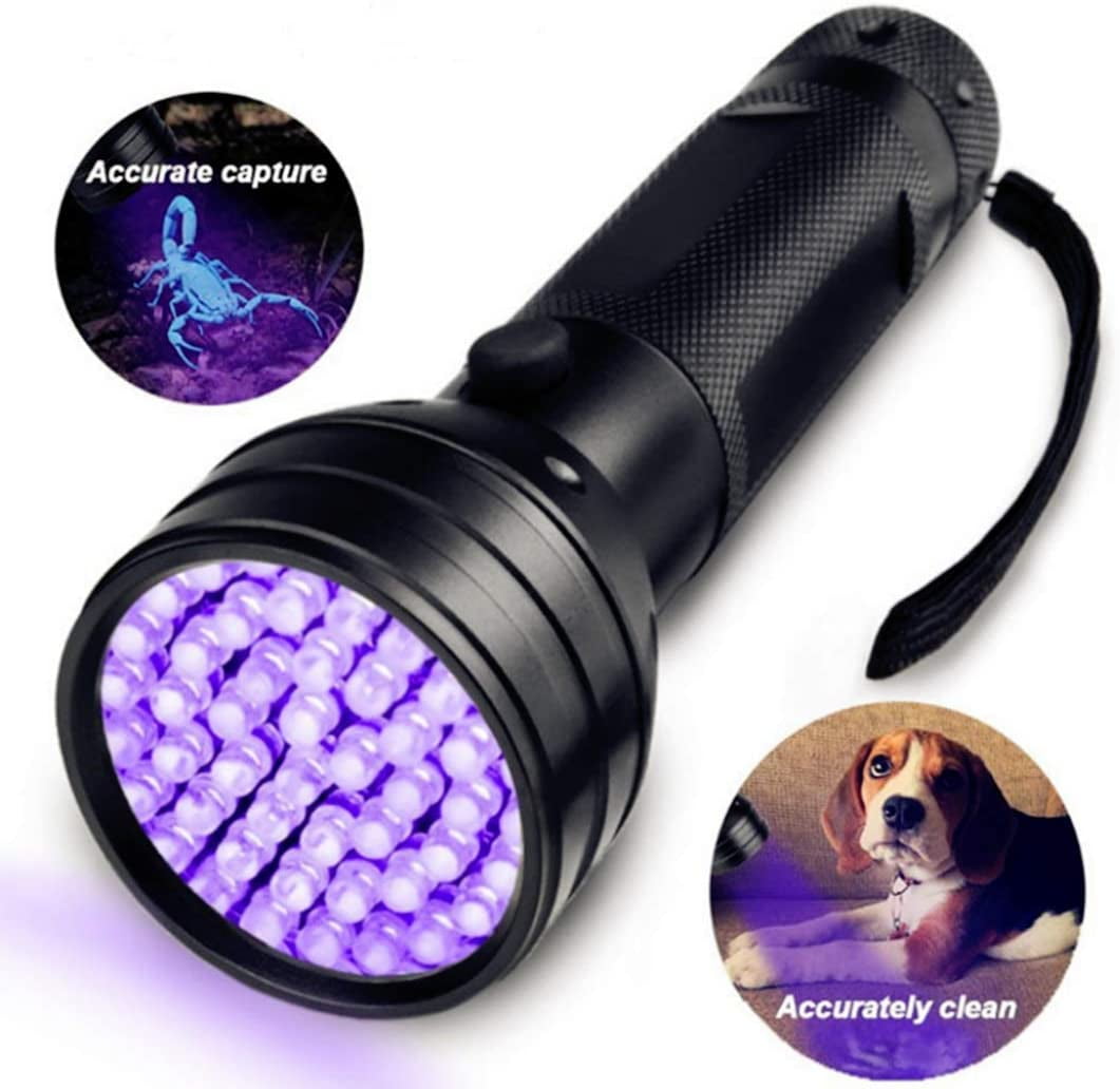 51 LEDs Uv Blacklight Flashlights Detector for Dry Pets Urine & Stains ...