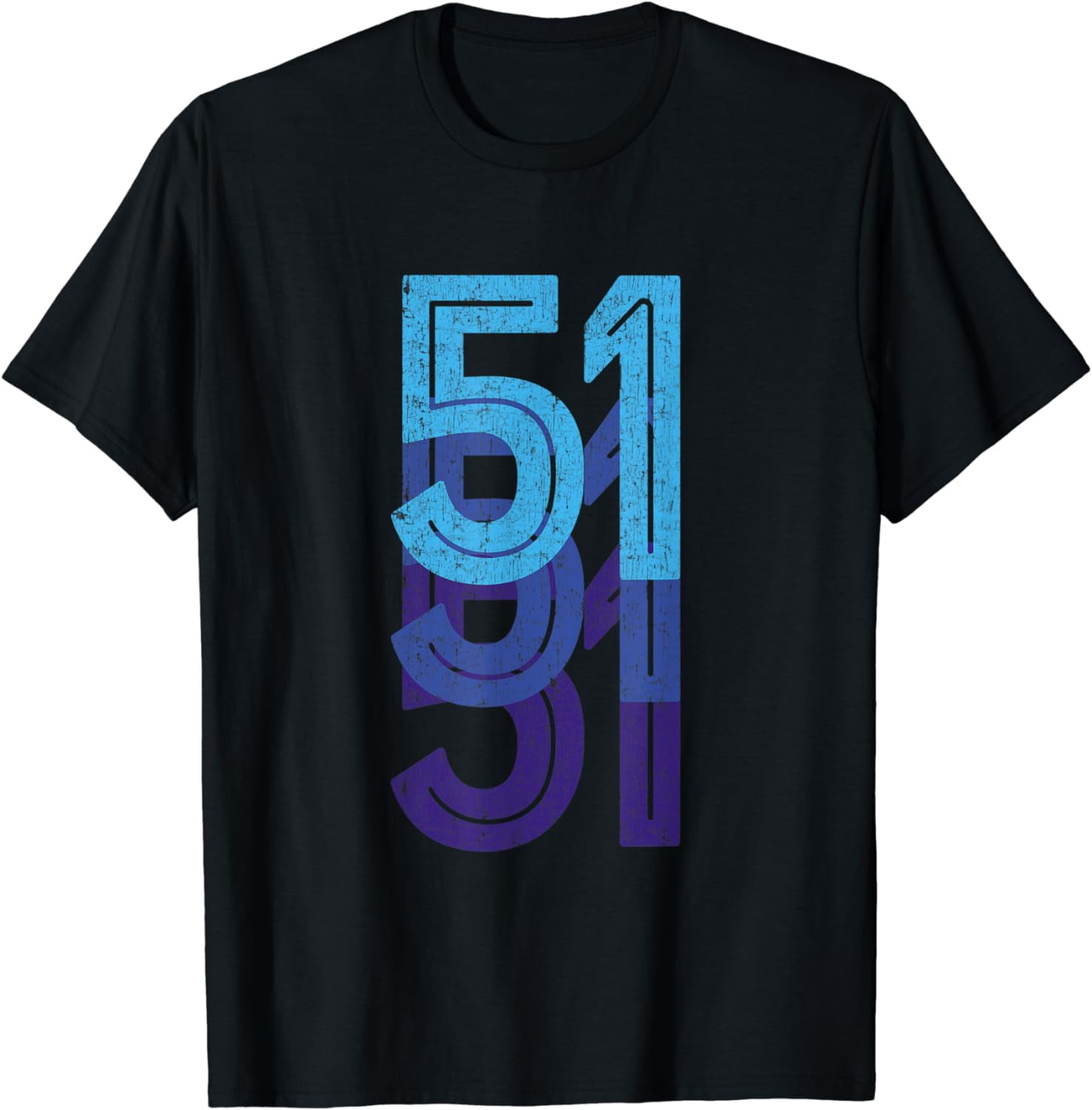 51 Lucky Number 51st Year Birthday Age Sports Team T-Shirt - Walmart.com