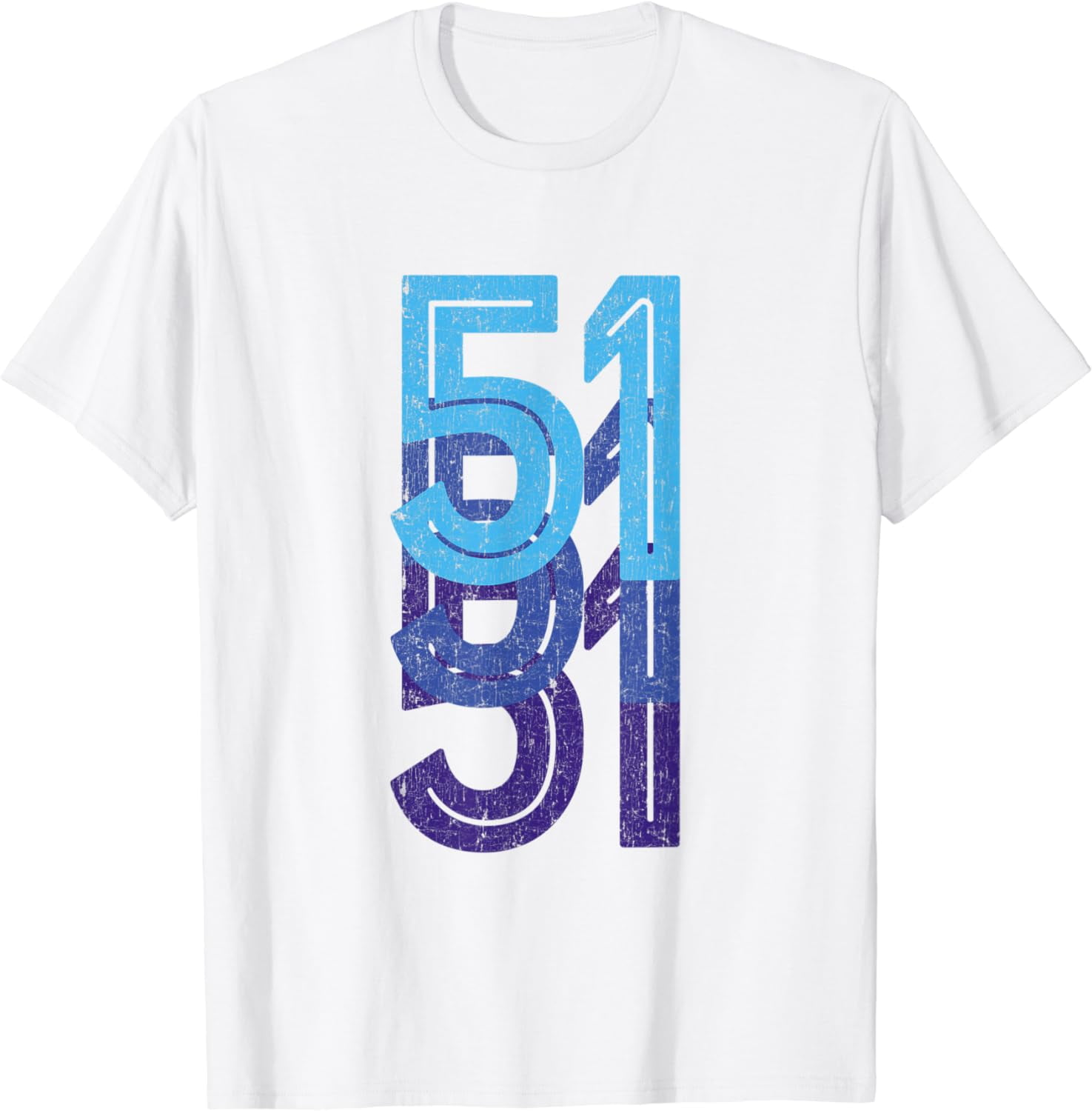 51 Lucky Number 51st Year Birthday Age Sports Team T-Shirt - Walmart.com