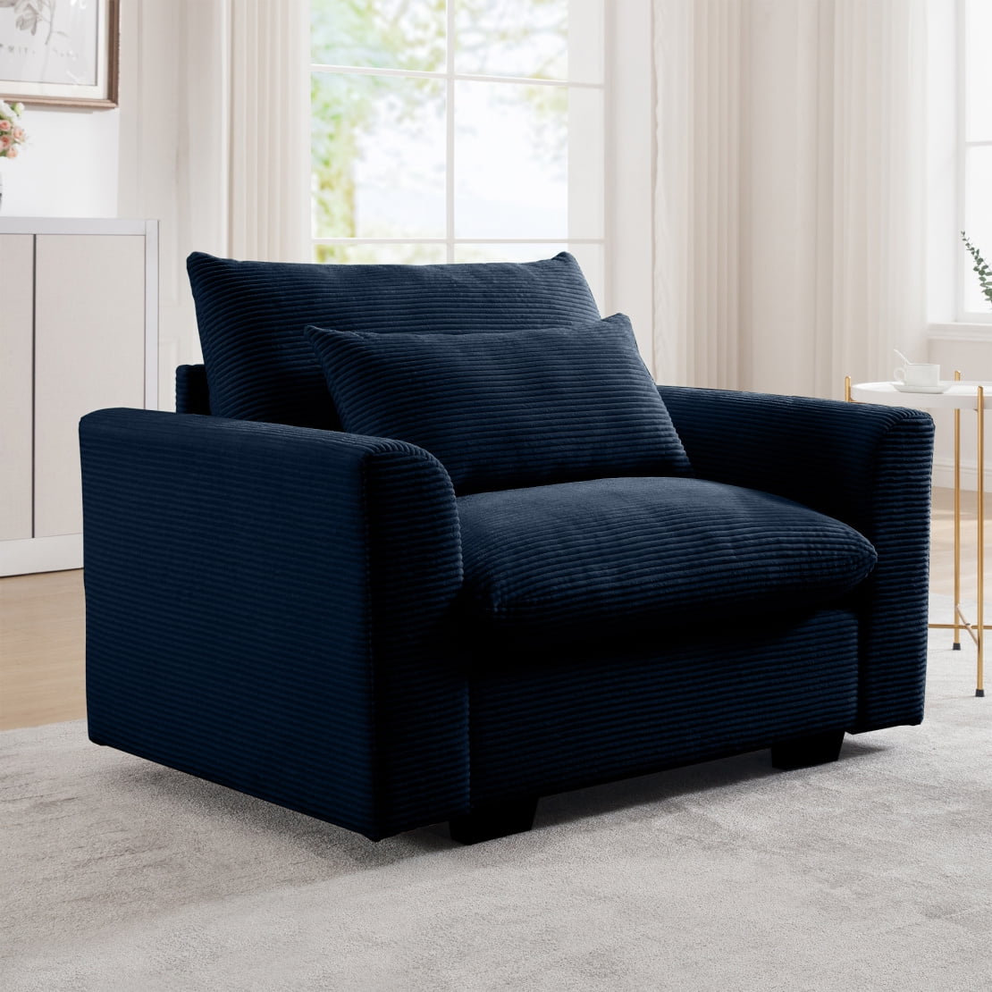51" Oversized Chair Chaise Lounge, Reclining Chair Single Sofa with ...