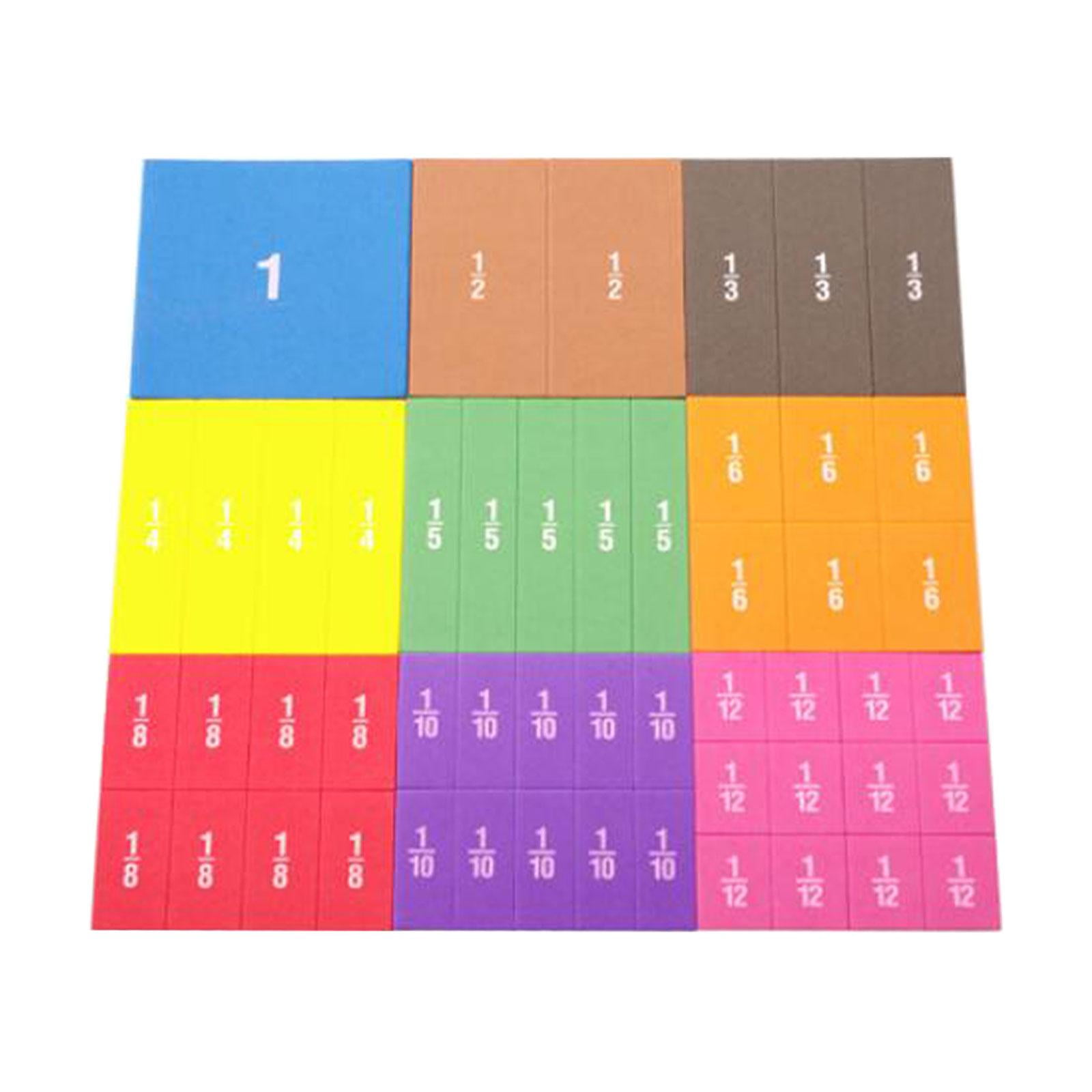 51 Pieces Fraction Cubes Math Manipulatives Math Materials Teaching ...