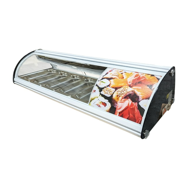51'' Refrigerated Sushi Display Cooler Case Countertop 5 Pan Commercial ...