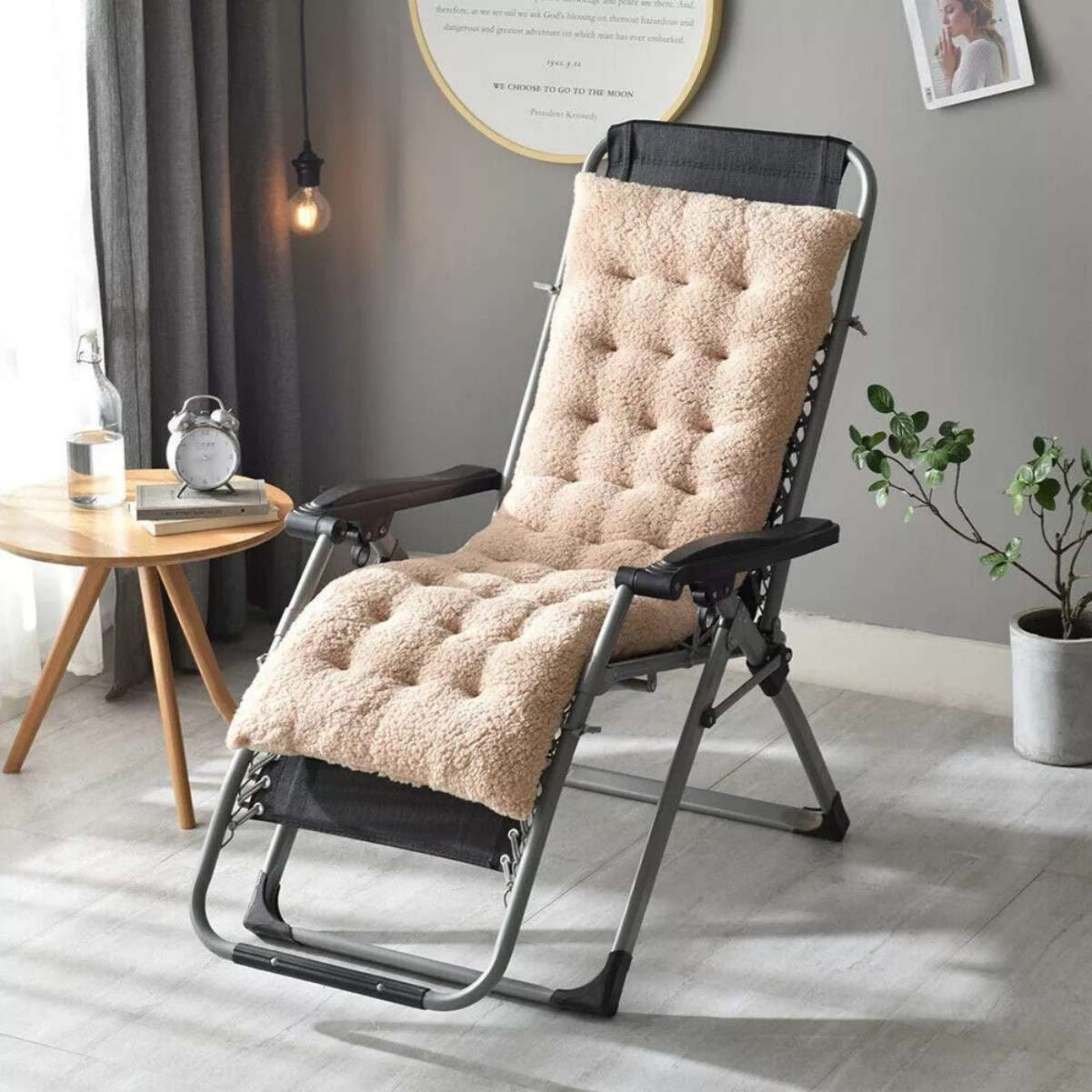 51" Soft Fleece Lounge Chair Cushion Tufted Recliner Mat for Zero ...