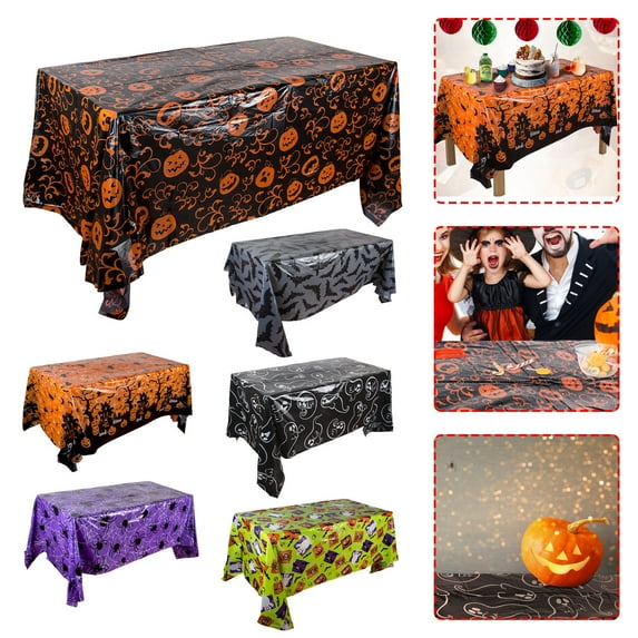 51 X 86 Inch Halloween Tablecloth For Halloween Party, Wipeable And ...
