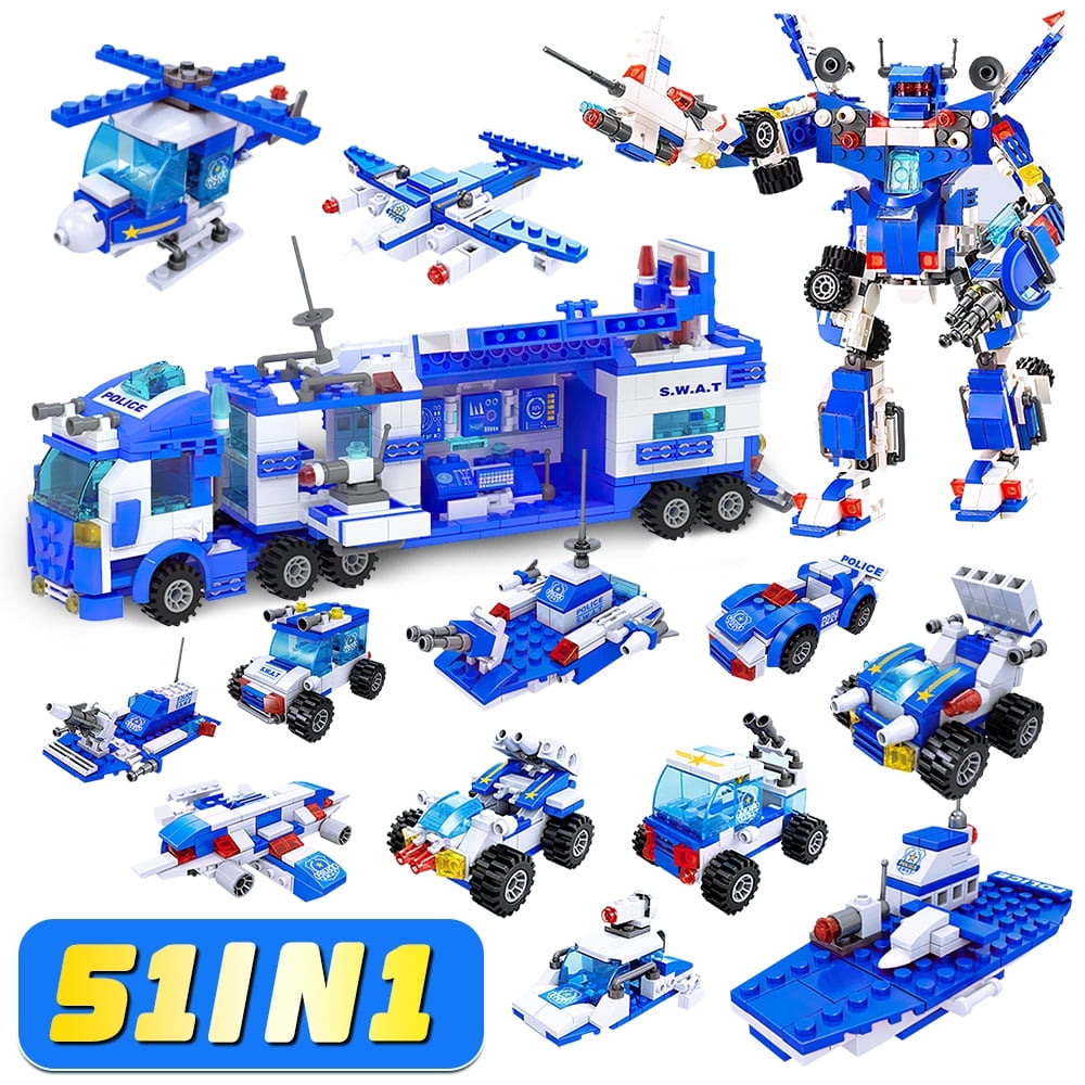 51-in-1 Robot Building Kit 700PCS for Kids Building Toys Erector Set ...