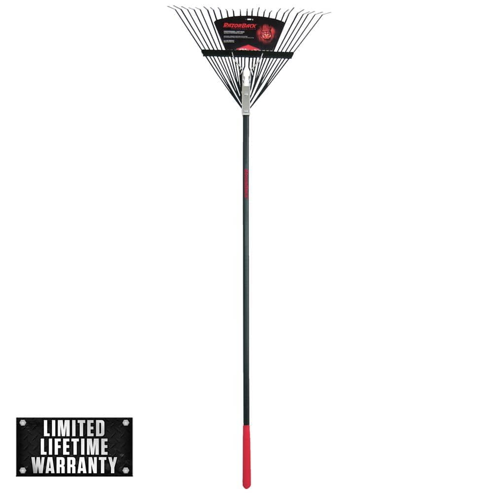 51 in. Fiberglass Handle 24-Tine Steel Rake - Walmart.com