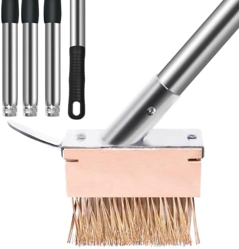 51 in. Wire Brush With Steel Handle for Cleaning Paving Joints ...