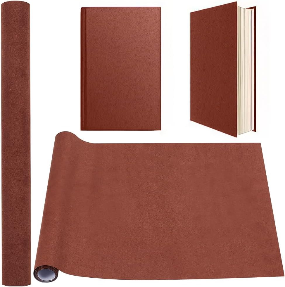 51 x 11.8 Inch Dark Brown Book Cloth Paper Backed Book Cover Suede ...