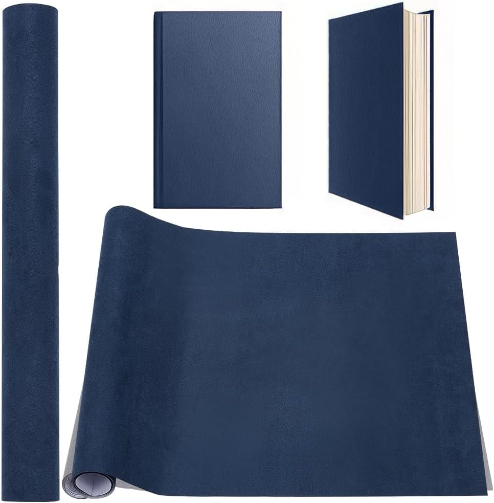 51 x 11.8 Inch Navy Blue Book Cloth Paper Backed Book Cover Suede ...