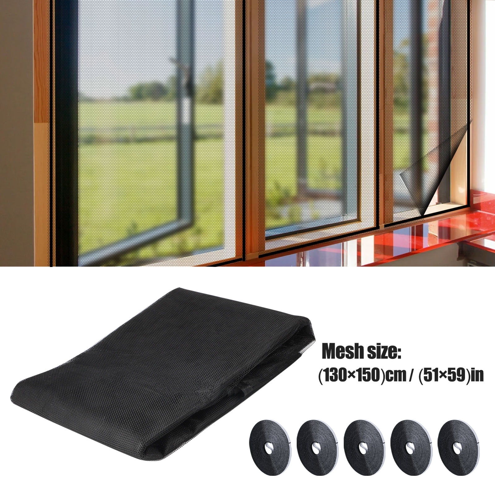 51 x 59'' Window Screen Mesh Replacement, EEEkit 5pcs Polyester Window ...