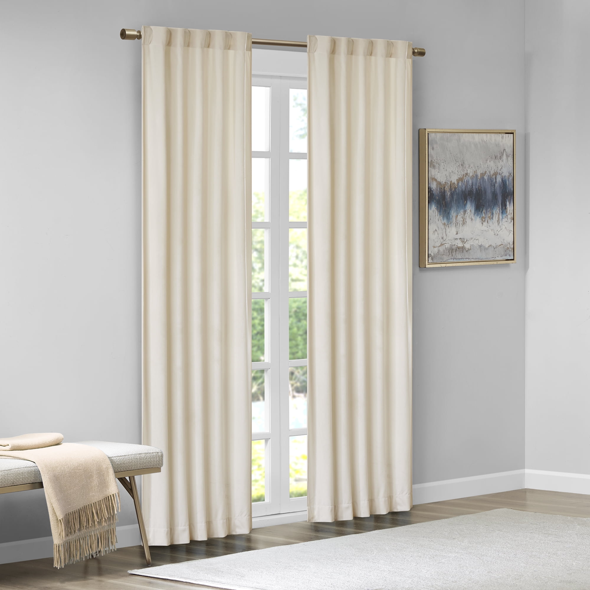 510 Design Adult Non Fenestrated Drapes 37"x84" Contemporary Ivory ...