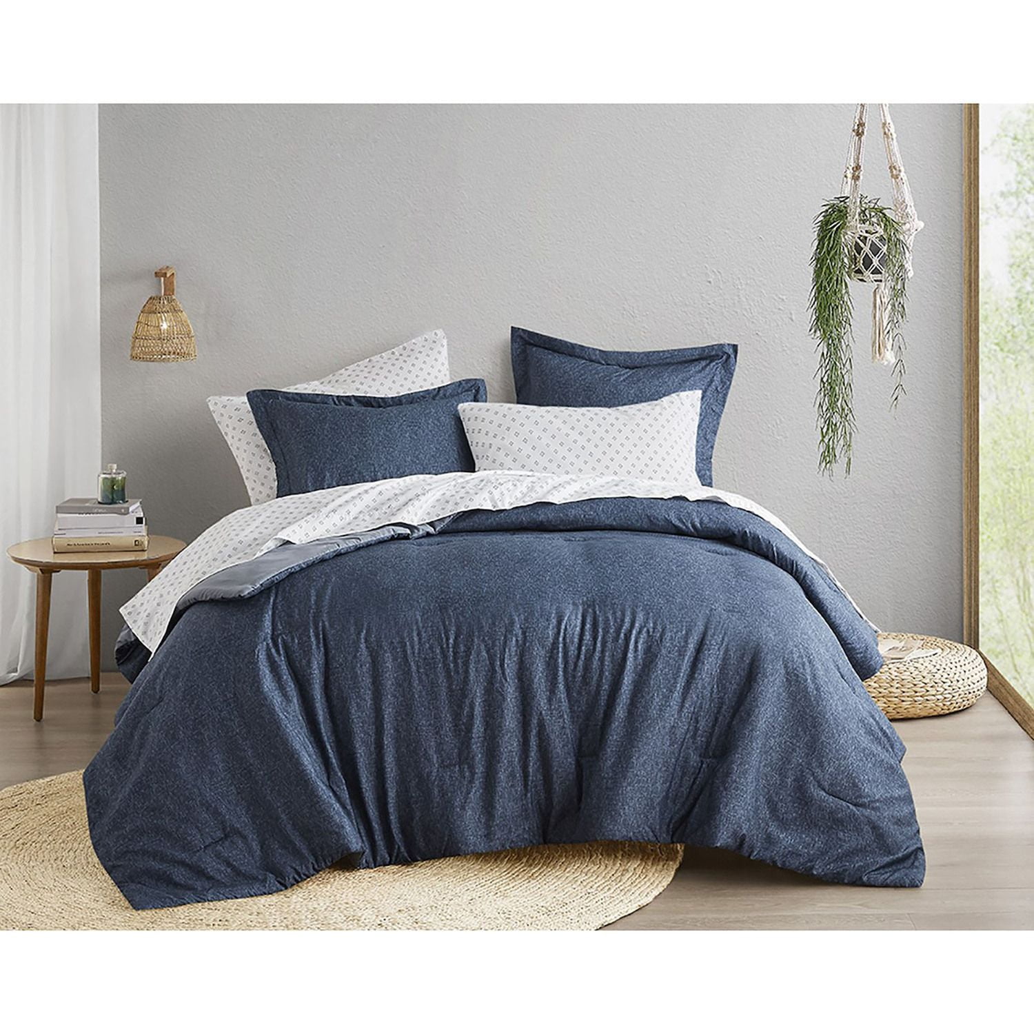 510 Design Camden Chambray Print Microfiber Comforter Set with Bed ...