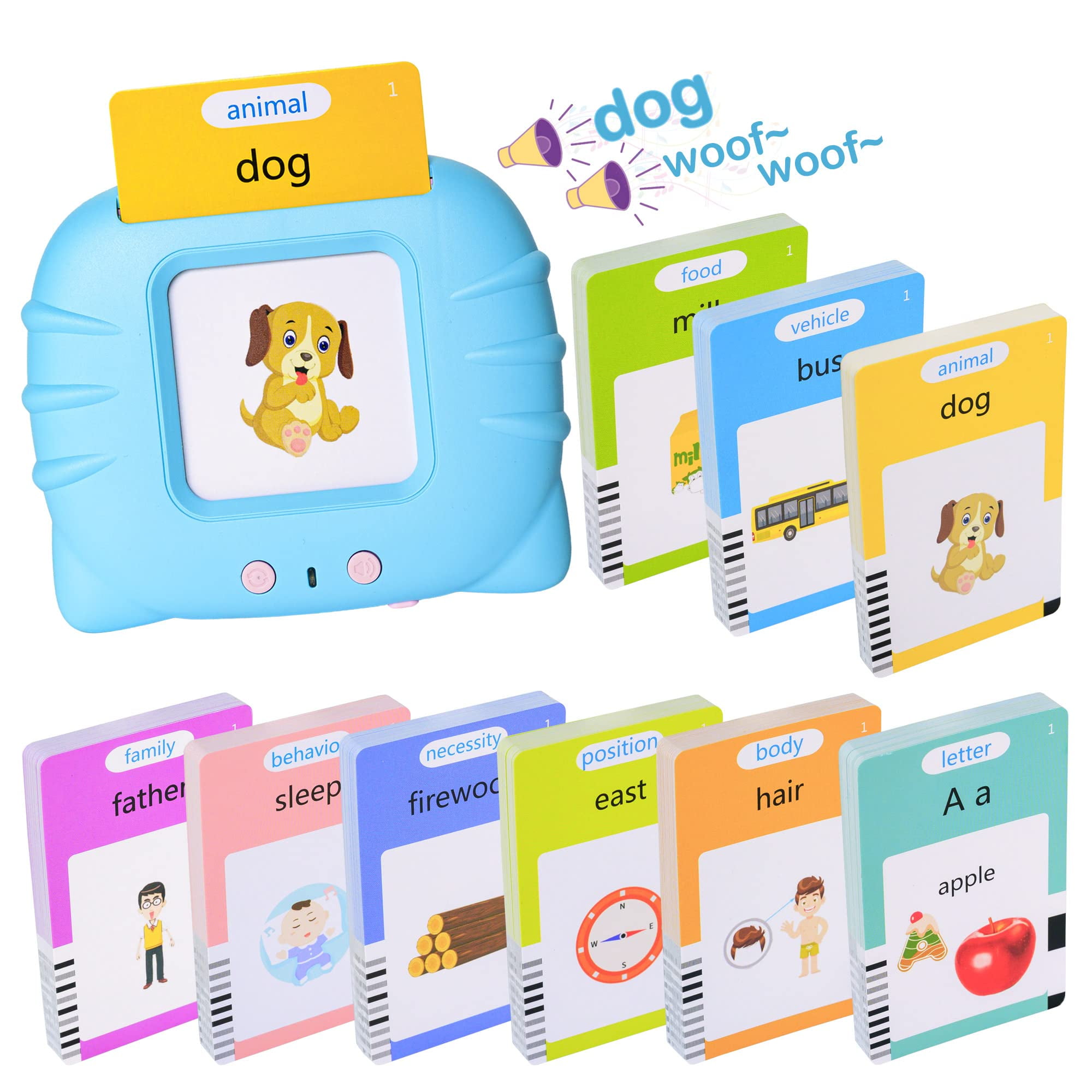 510 Talking Flash Cards STF9 for Kids 2-4 - Pocket Speech Therapy Toys ...