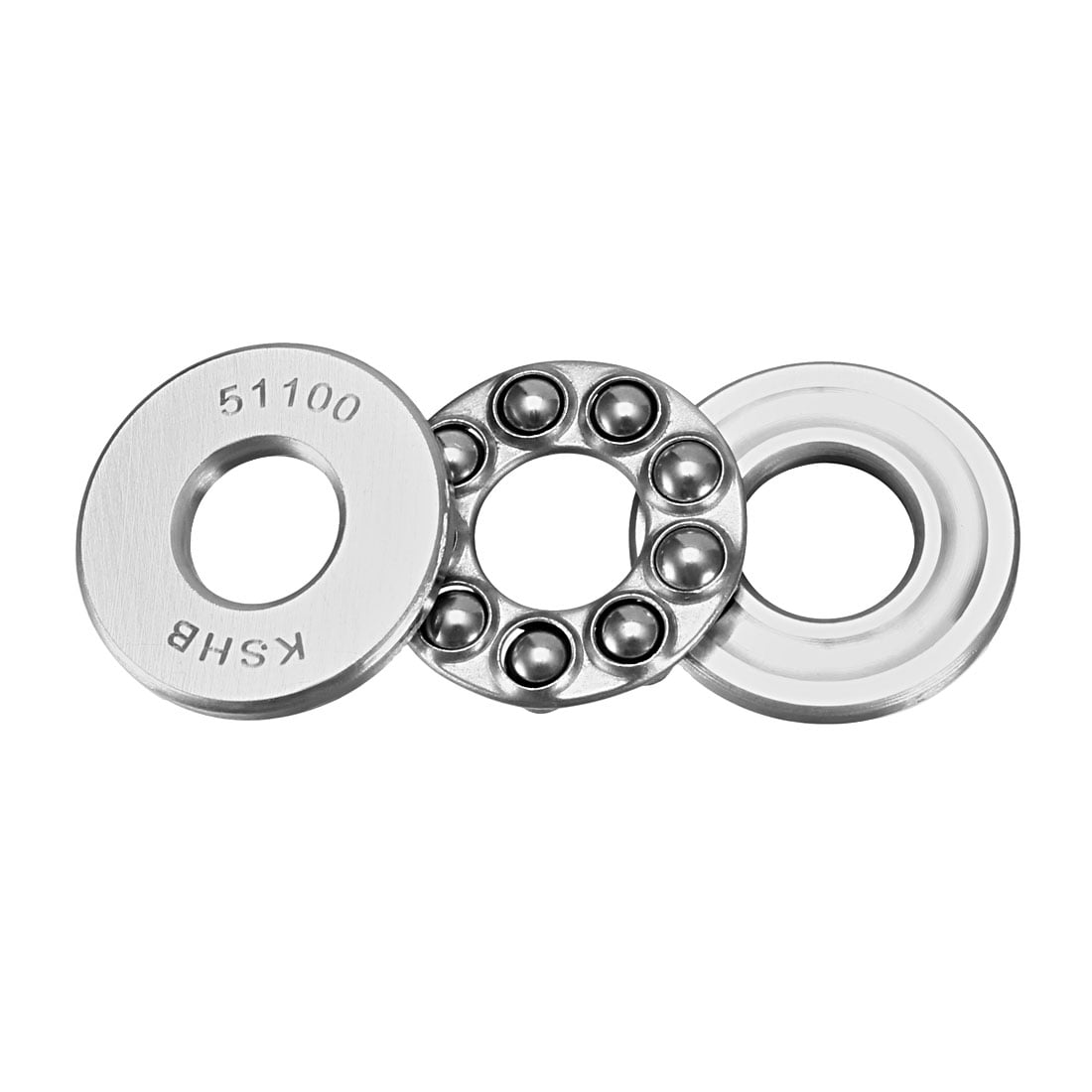 51100 Single Direction Thrust Ball Bearings 10mm x 24mm x 9mm Chrome ...