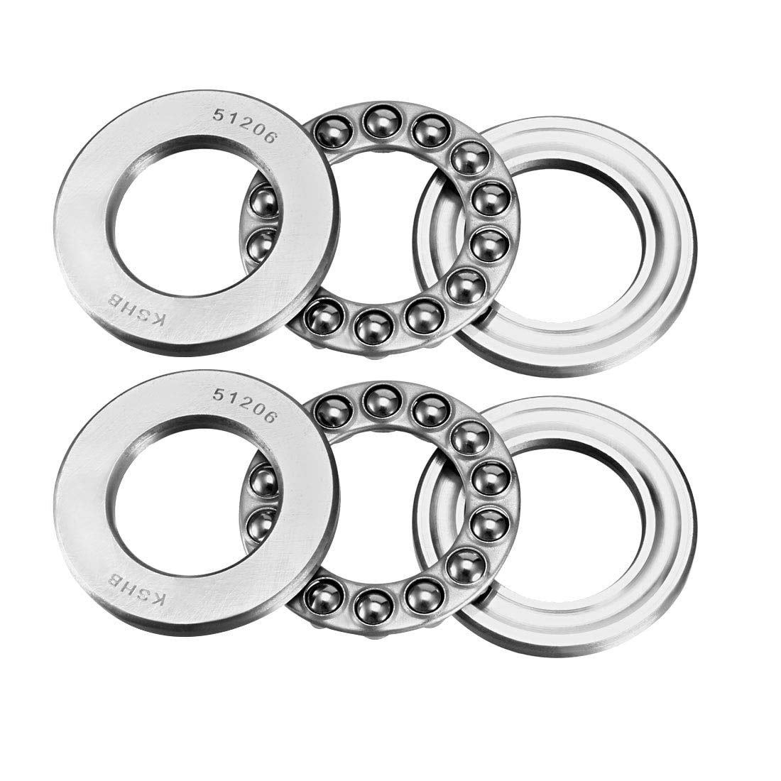51100 Thrust Ball Bearings 10mm x 24mm x 9mm Chrome Steel ABEC3 Single ...