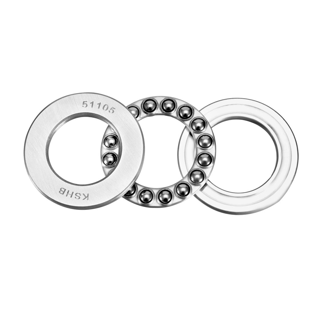 51105 Single Direction Thrust Ball Bearings 25mm x 42mm x 11mm Chrome ...