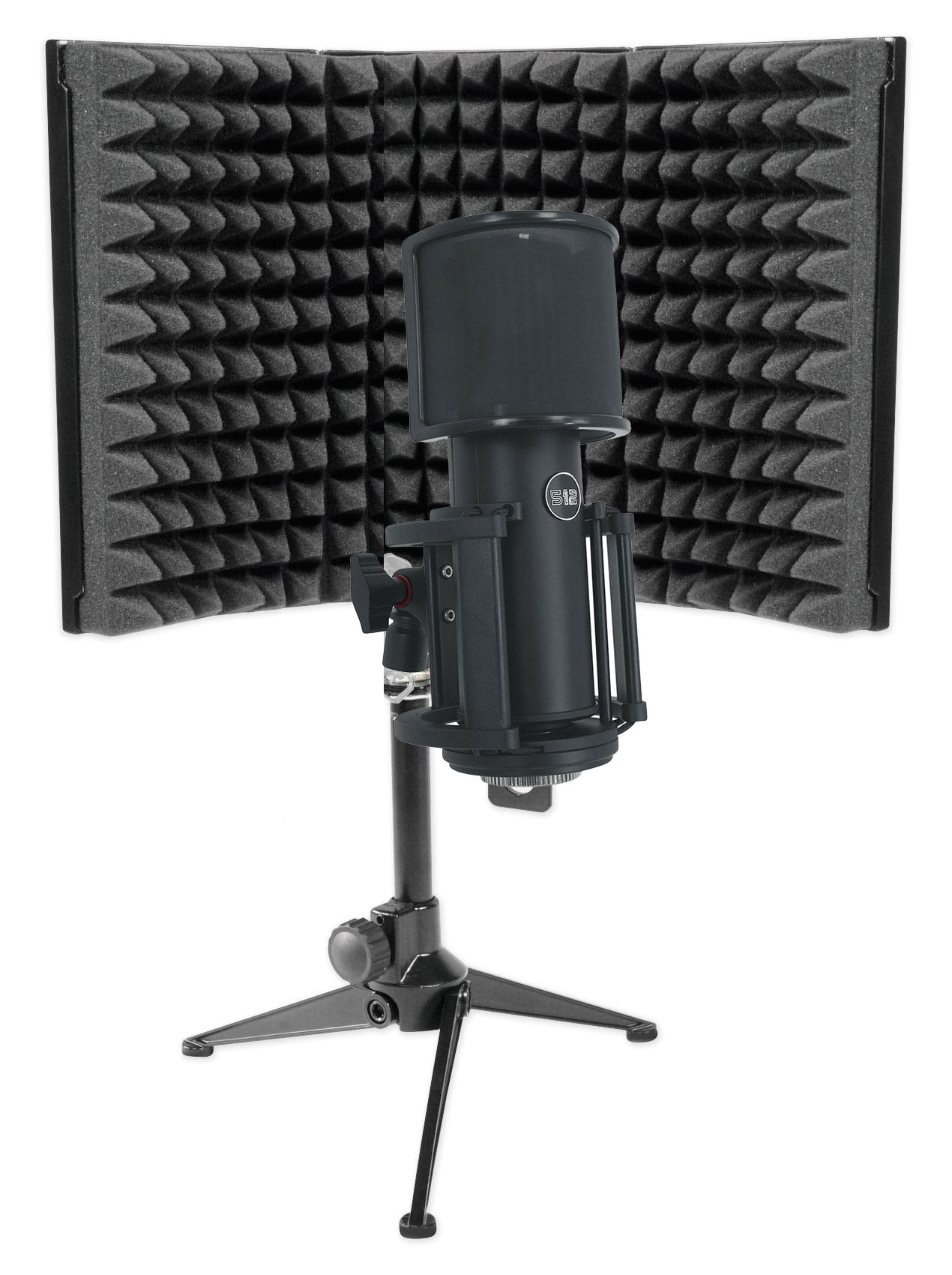 512 Audio Warm Audio Skylight Studio Condenser Microphone+Mic Isolation ...