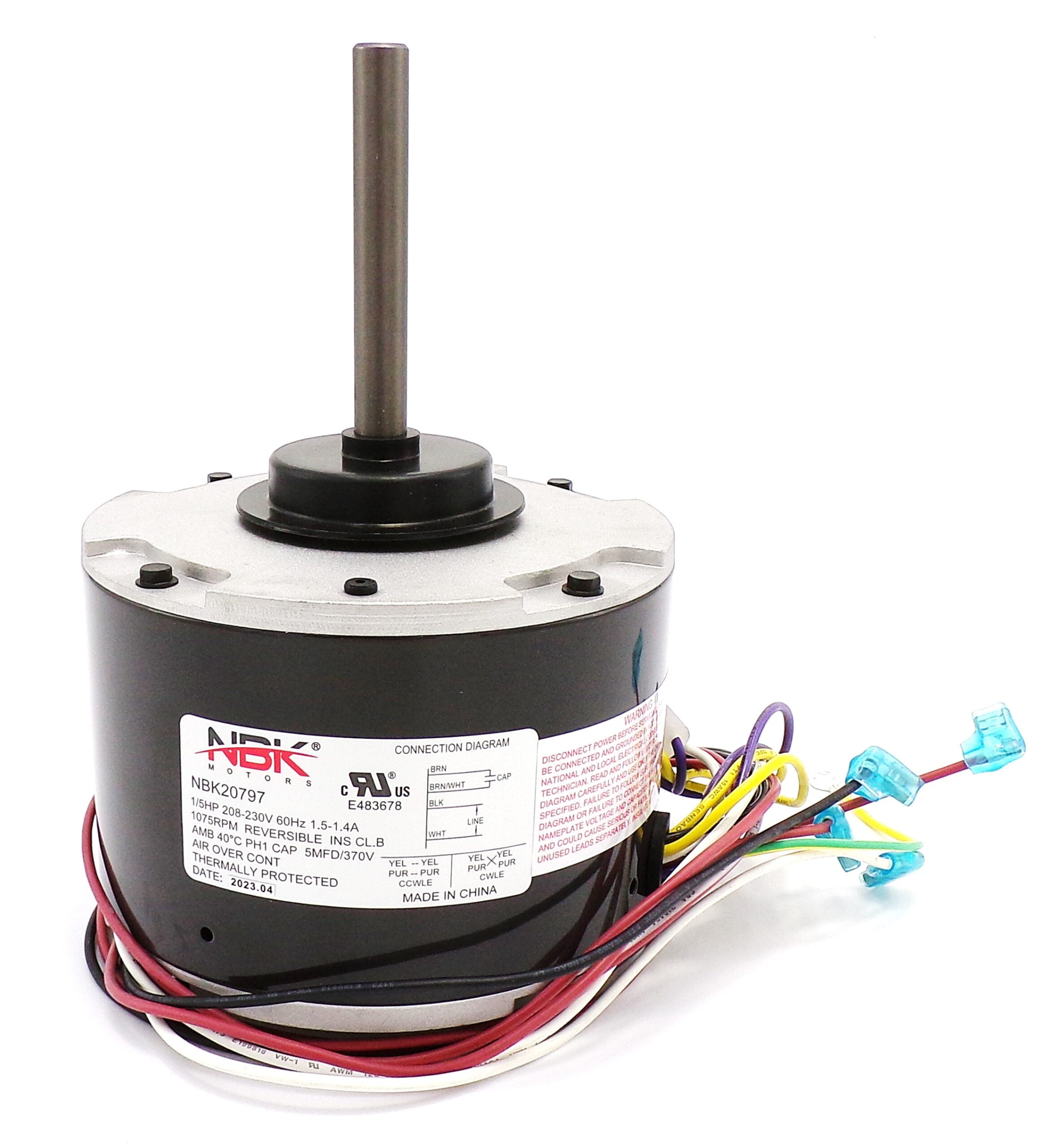 512067501 CONDENSER MOTOR 208/230V 1/5 HP - EXACT FIT FOR RHEEM ...