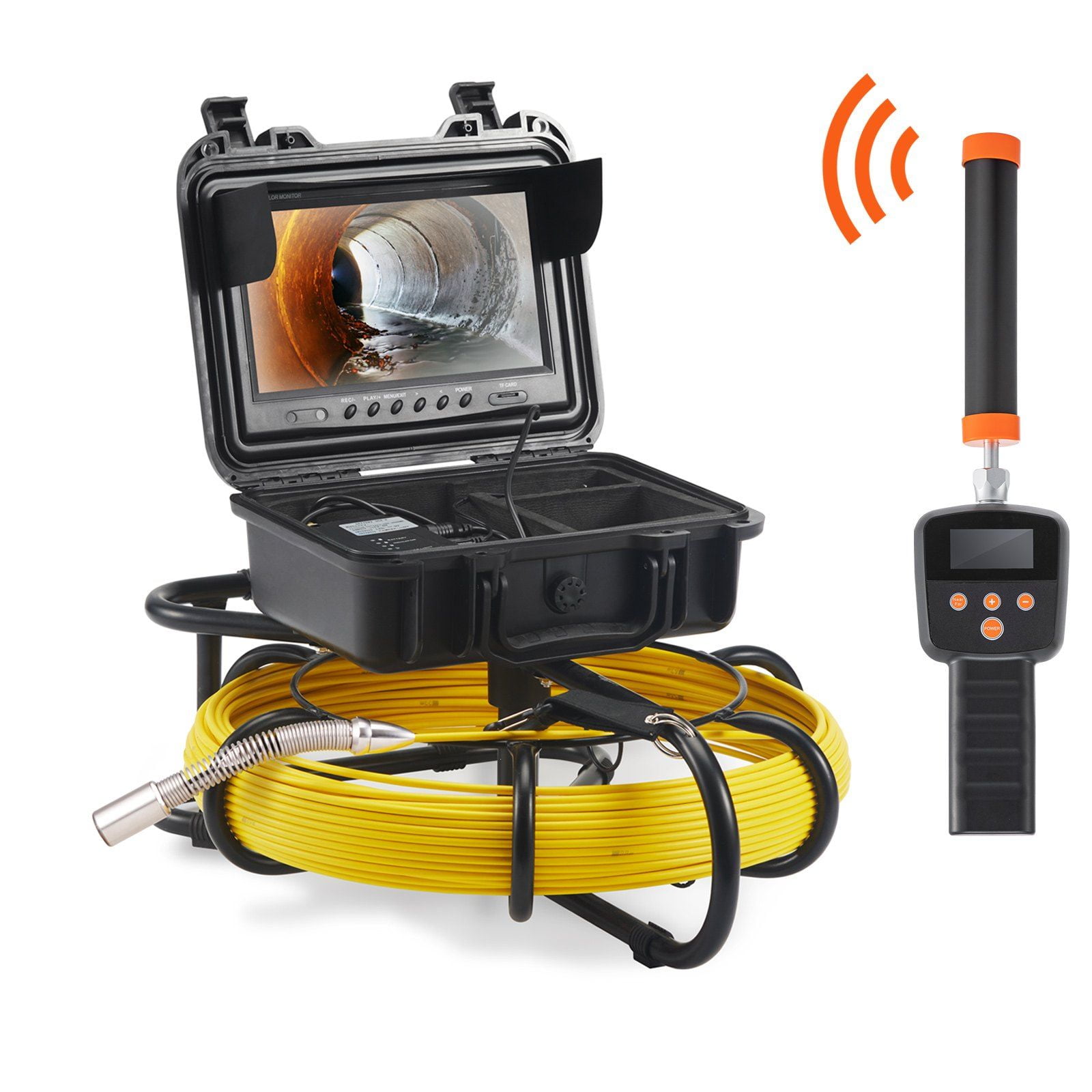 512Hz Locator Sewer Camera, 165ft IP68 Waterproof Drain Inspection ...