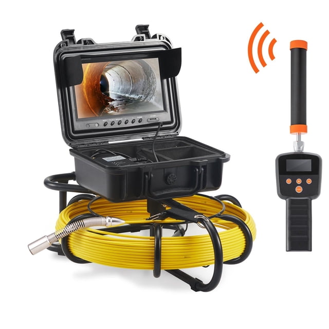 512Hz Locator Sewer Camera, 165ft IP68 Waterproof Drain Inspection ...