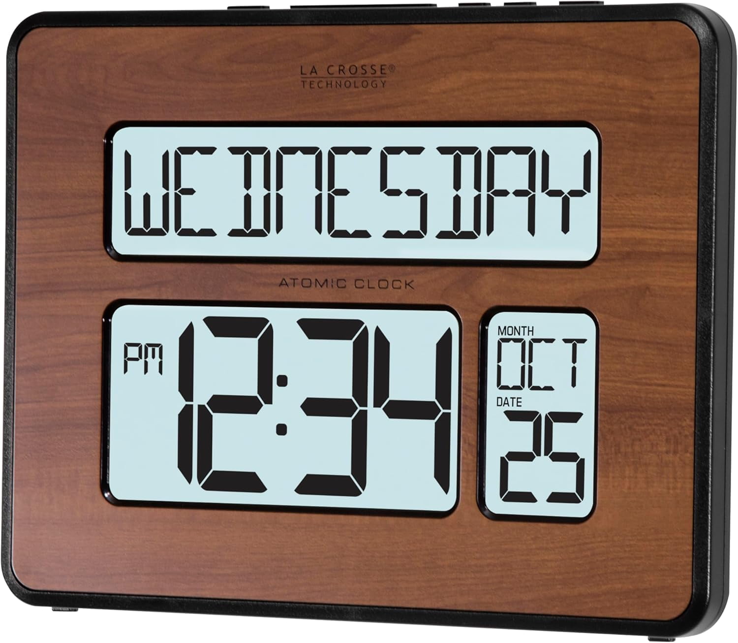 513-1419BL-WA-INT Atomic Large Full Digital Calendar Clock - Walmart.com