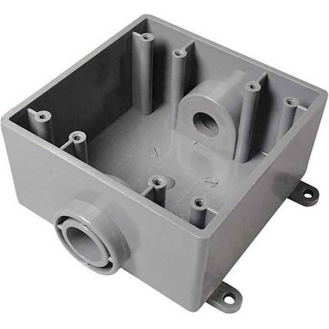 5133371U 0.75 in. PVC 2 Gang FSC Outdoor Switch & Outlet Box - Walmart.com