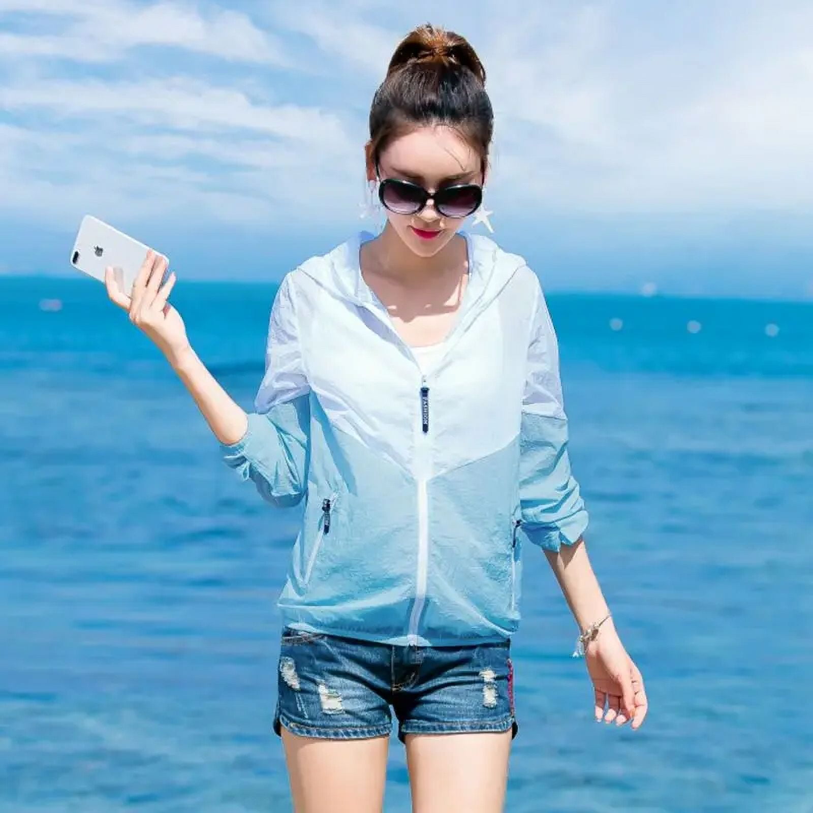 515 Camping Rain Jacket Women Waterproof Sun Protection Clothing ...