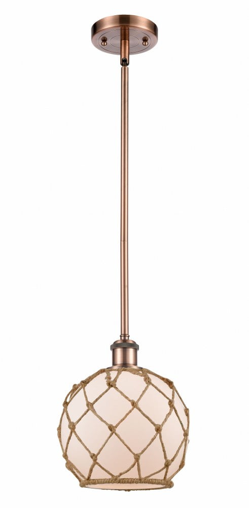 Innovations Lighting - Farmhouse Rope - 1 Light Stem Hung Mini Pendant ...