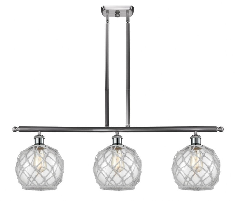 516-3I-SN-G122-8RW-Innovations Lighting-Farmhouse Rope - 3 Light Island ...