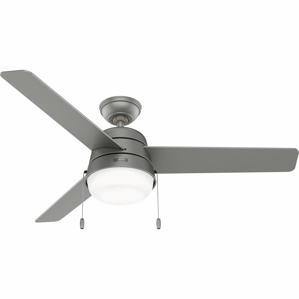 Hunter Fans - Aker - 3 Blade Ceiling Fan with Light Kit and Pull Chain ...
