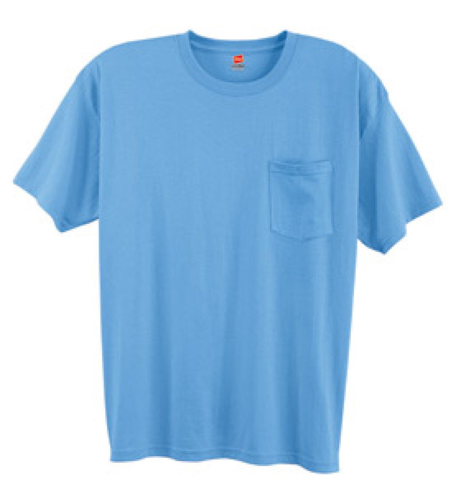 5177 Tagless Ecosmart Mens Pocket T-Shirt Size Small, Light Blue ...
