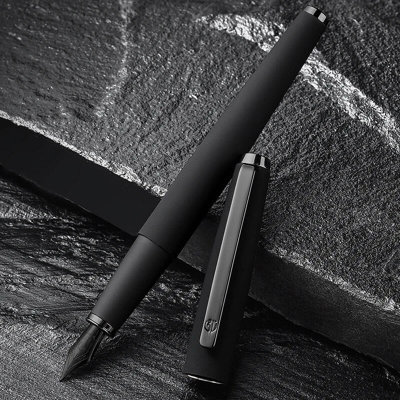 517D LT Hongdian Matte Black Metal Fountain Pen Titanium Black EF/F/Nib ...