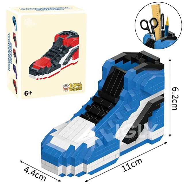 518PCS DIY Mini Building Block Boys Basketball Sports Shoes Anime ...