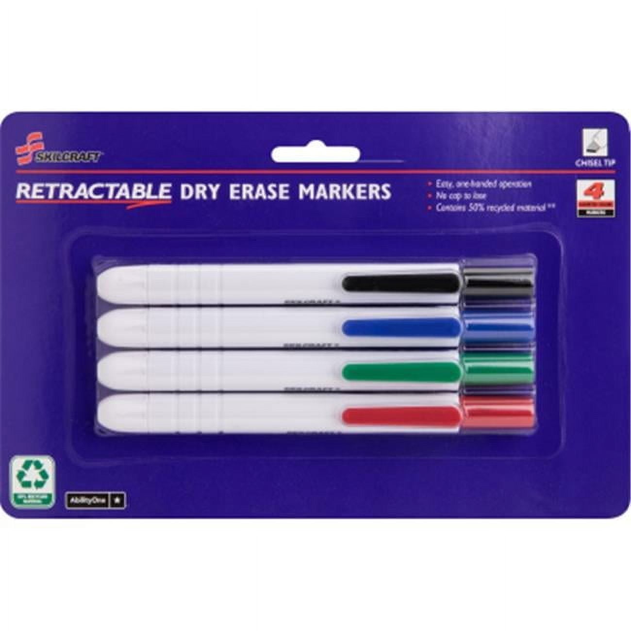 5195769 7520015195769 Retractable Chisel Tip Dry Erase Marker Assorted ...