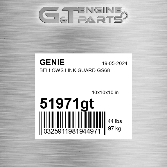 51971GT BELLOWS LINK GUARD GS68 fits Genie (New OEM) - Walmart.com