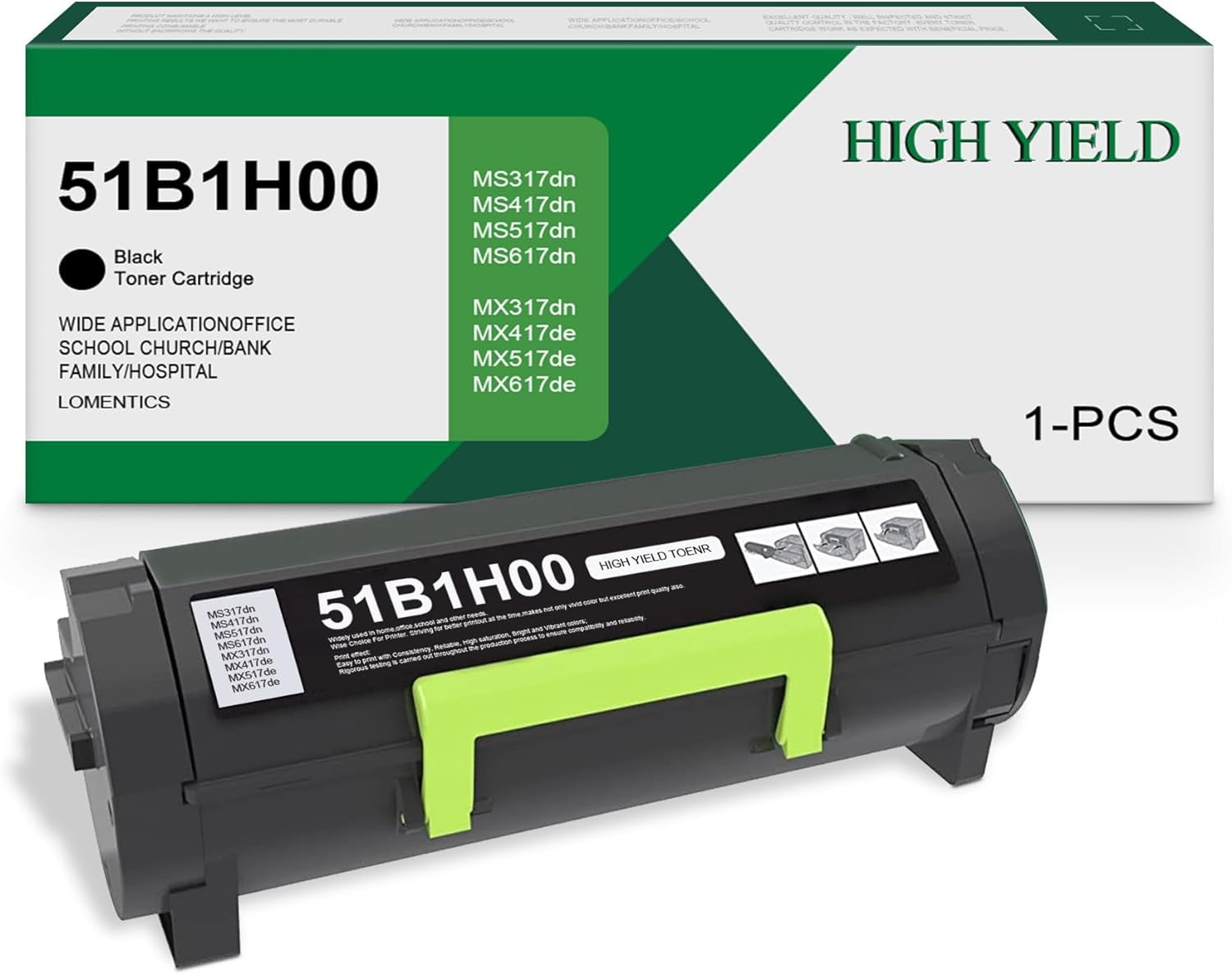 51B1H00 Black High-Yield Toner Cartridge (1-Pack) Replacement for ...