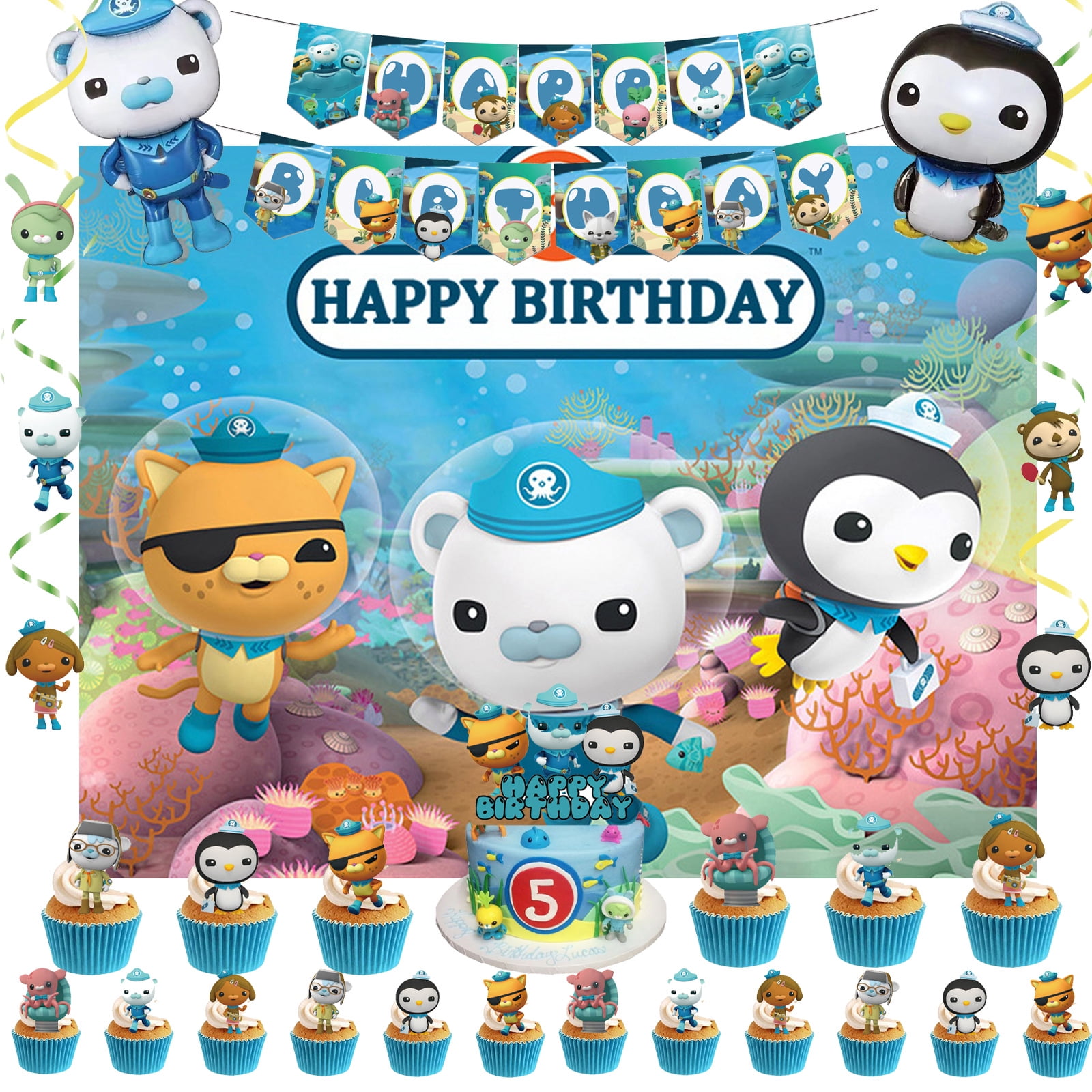 51PCS For Octonauts Theme For Birthday Party Decorations,Includes 1 ...